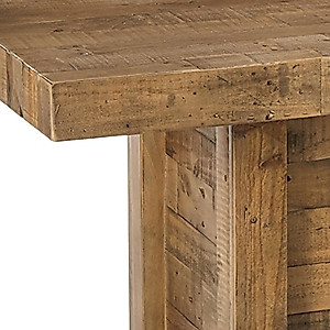 Signature Design by Ashley Sommerford Farmhouse Reclaimed Pine Wood Dining Table, Seats up to 6, Brown