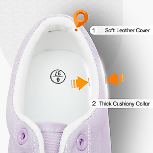 Shupua Canvas Shoes for Women White Canvas Sneakers Womens Casual Shoes Low Top Black Sneakers Comfortable Tennis Shoes(Purple.us8)