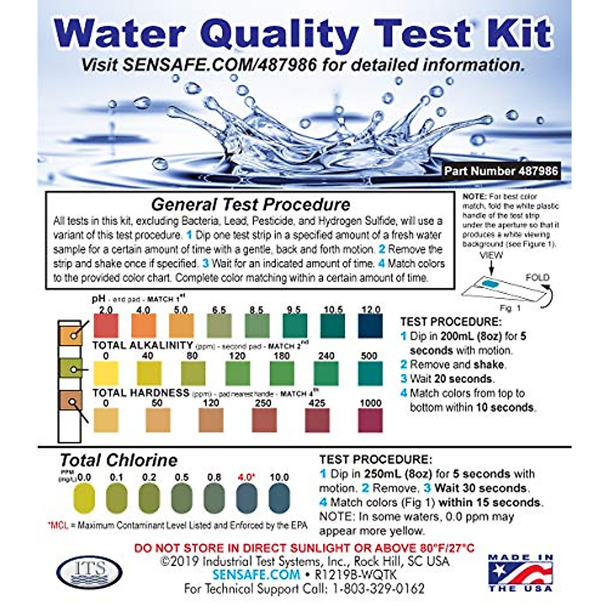 Industrial Test Systems 487986 ITS Water Quality Test Kit