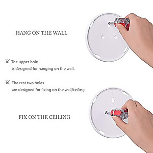 OkeMeeo [#1] Google WiFi Wall Mount - Ceiling Mount Holder for Google WiFi Mesh System 2016 and 2020, Space Saving and Enlarging Coverage, Reinforced and Perfect Unity (3-Pack)