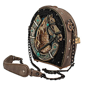 Mary Frances womens Ready to Ride Crossbody Horse Handbag Sling Bag, Multi, One Size US