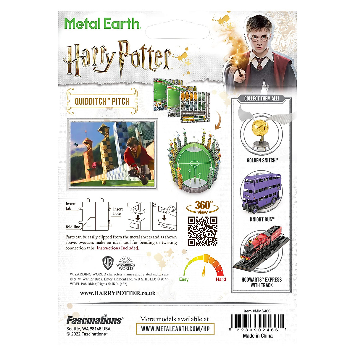 Metal Earth Harry Potter Quidditch Pitch 3D Metal Model Kit Fascinations