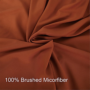 YINFUNG Flower Duvet Cover Fall Floral Embroidered Burnt Orange Terracotta Rust White Queen Spring Wildflower Botanical Jacquard Textured 3 Pieces Autumn Bedding Set Country