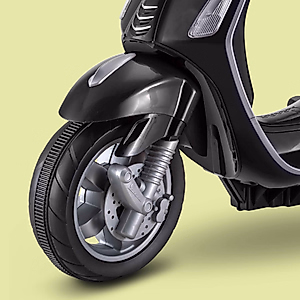 Kid Trax Toddler Vespa Scooter Electric Ride On Toy, 3-5 Years Old, 6 Volt, Max Weight 60 lbs, Black, 6V (KT1419AZA)