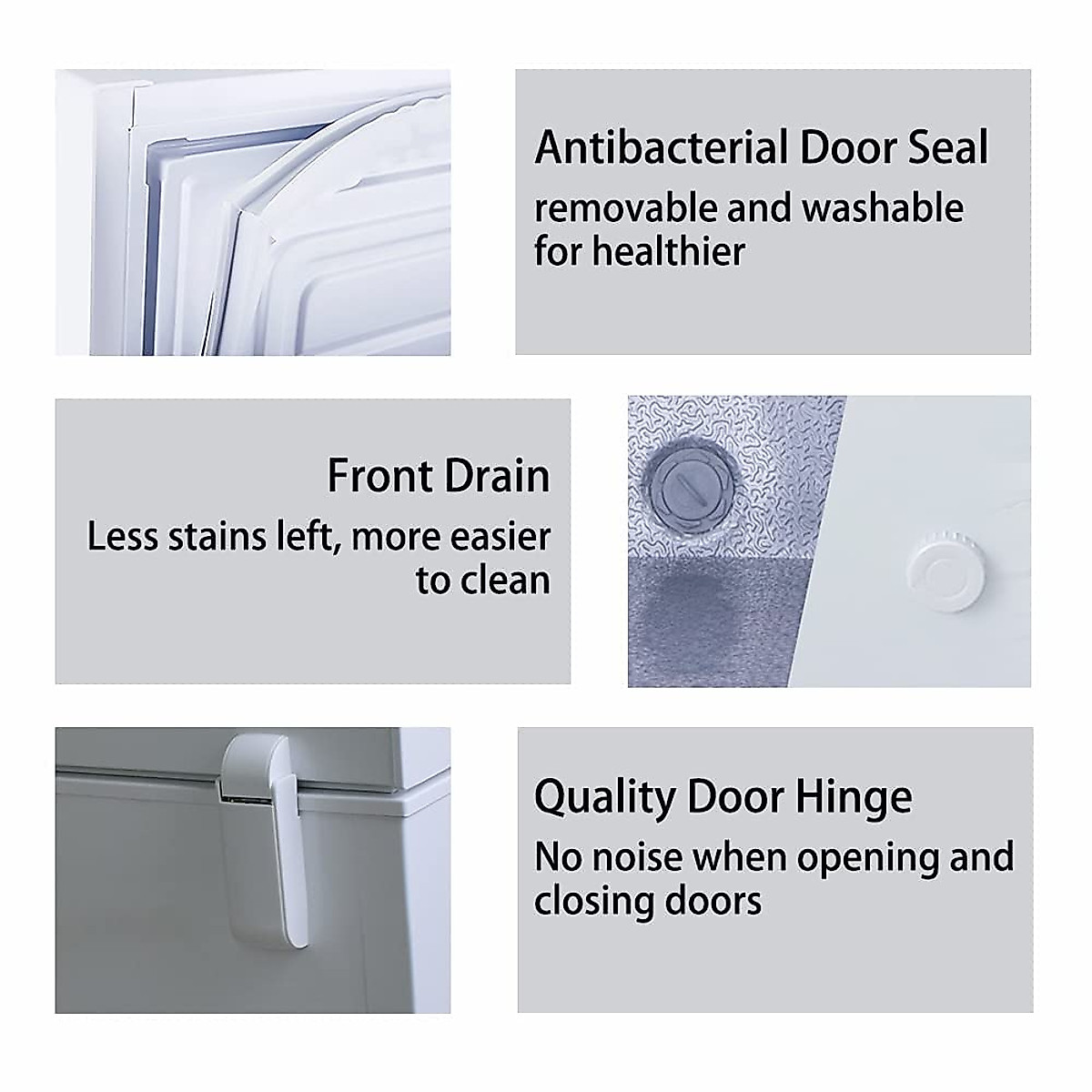 Smad 5.0 Cu Ft Chest Freezer with Removable Basket Free Standing Compact Freezer with Adjustable Temperature Top Open Door Deep Freezer Ideal for Apartment Garage Basement Office RV and Kitchen, White