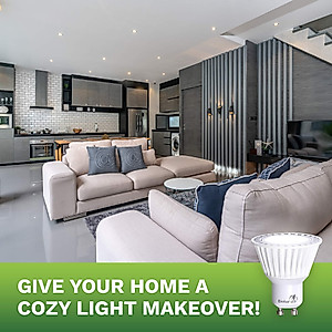 Bioluz LED 10 Pack Commercial Grade GU10 LED Bulb Dimmable 3000K 50W Halogen Replacement 120v UL Listed (Pack of 10)