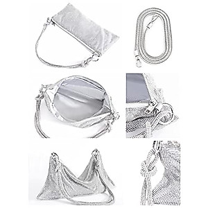 Chanrekenti Rhinestone Purse Rhinestone Evening Bag Rhinestone Sparkly Purse Crystal Top Handle Bag for Women Gift