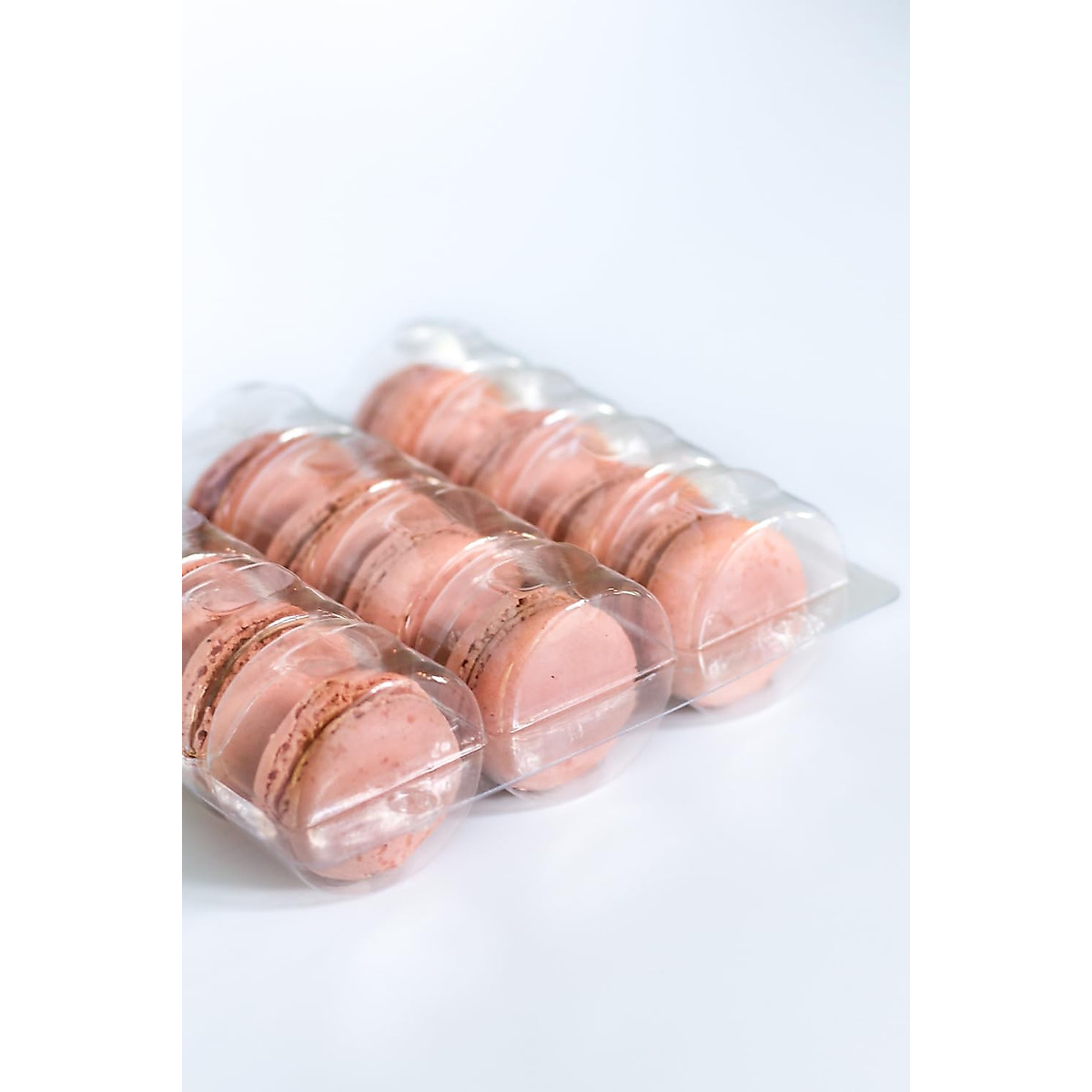 Vend Exchange Clear Plastic Macaron Containers - Fits 12 Macarons (Pack of 14)