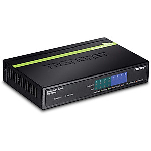 RENDnet 6-Port Fast Ethernet PoE+ Switch, TPE-S50, 4 x Fast Ethernet PoE Ports, 2 x Fast Ethernet Ports, 60W PoE Budget, 1.2 Gbps Switch Capacity, Ethernet Network Switch, Metal