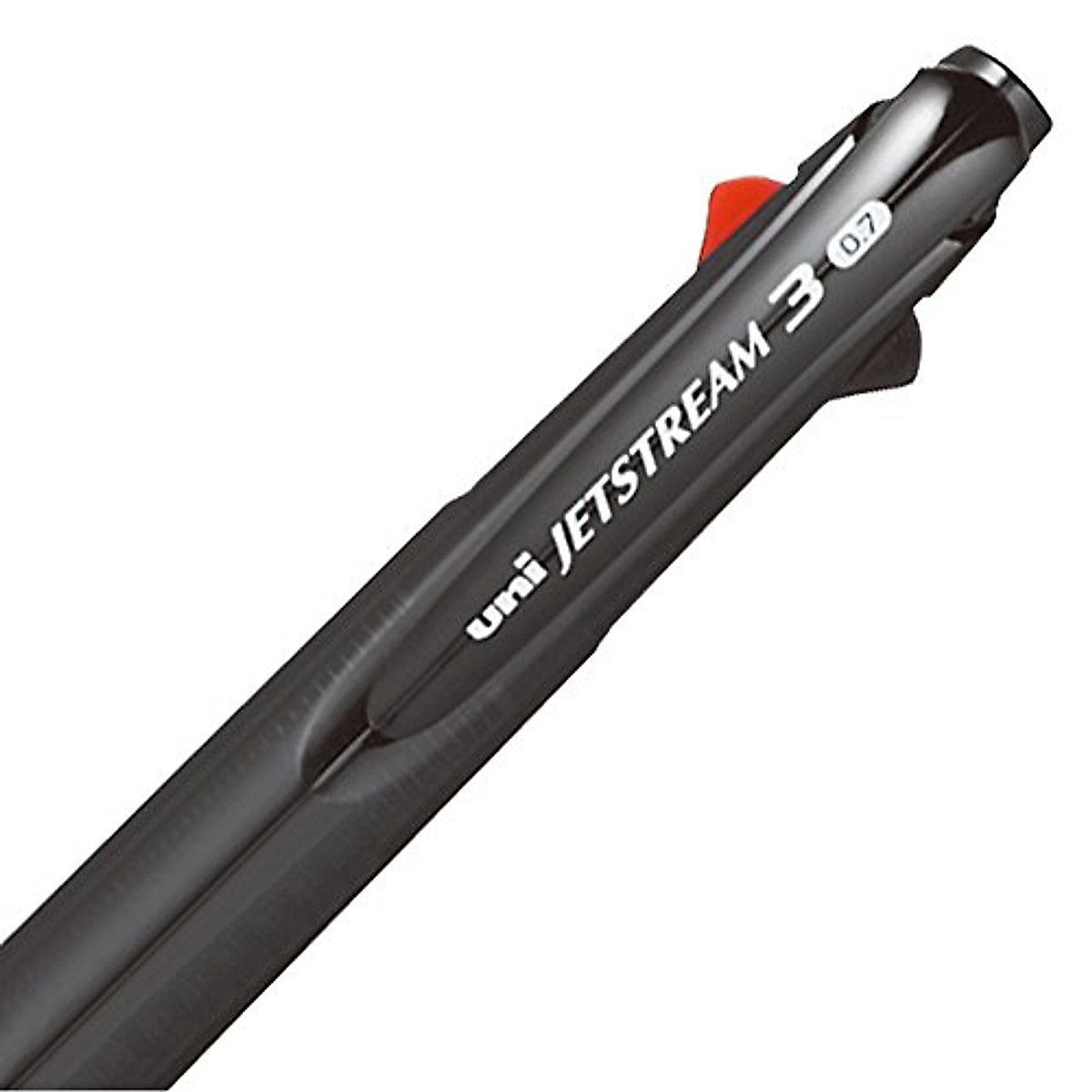 uni Ballpoint Pen Jetstream 3 Color Red, Blue Ink 0.7mm, Transparent Black (SXE340007T.24)