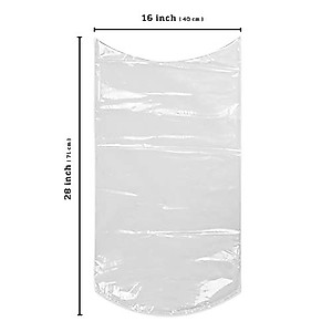 Rural365 Poultry Shrink Bags 25ct Large Turkey Bag - Heat Dip Shrinking Wrap Storage Bags, 16 x 28 Inch with Steel Straw
