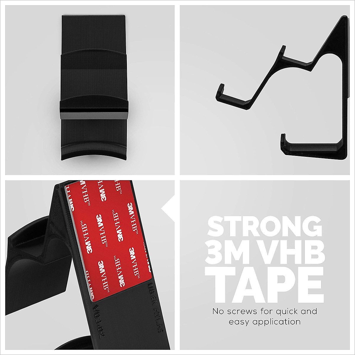 The UberAtlas Dual Game Controller & Headphone Stand Wall Mount Holder for Xbox ONE, Series X, PS5, PS4, PS3, Switch, STEELSERIES Gamepad & More, Stay Organized No Screws, by Brainwavz