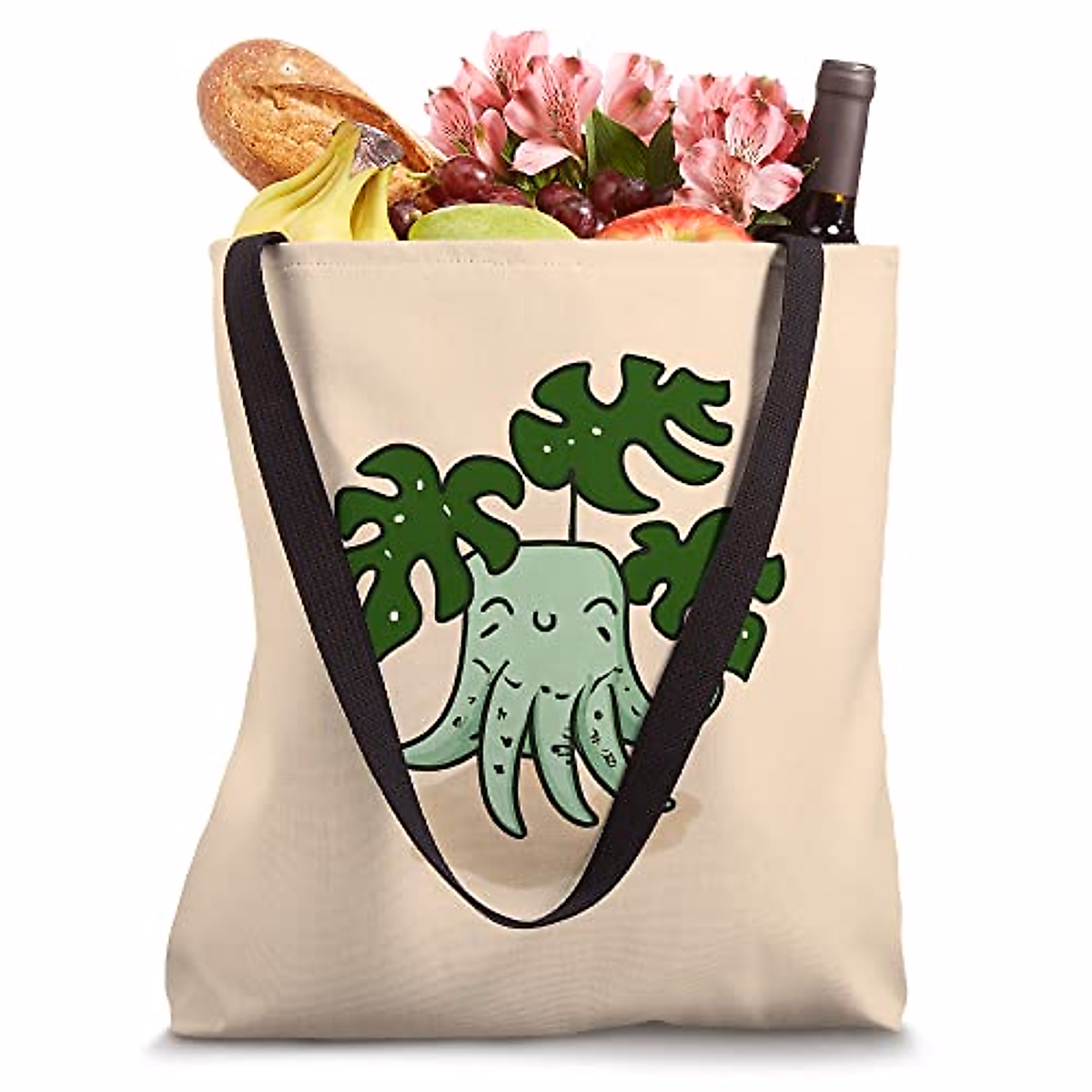 Tentacle Hugs and Monstera Love: Show Your Quirky Style Tote Bag