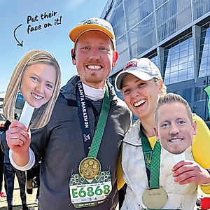 Big Dot of Happiness Fun Face Cutout Paddles - 6 Piece Cut Out Kit - Custom Photo Head Cut Out Photo Booth and Fan Props - Face Photo on Stick - Custom Face Photos Upload 1 Photo