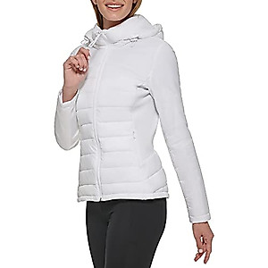 Calvin Klein womens Outerwear puffer,WHITE,Small