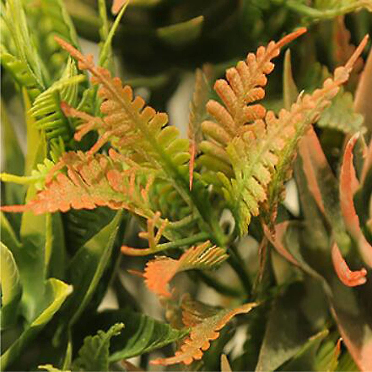 Cjbenuti 4 Pcs Artificial Succulents Plants with Leaves,UV Resistant Outdoor Silk Plants Unpotted Fake Tropical Plant,Fall Leaves Plastic Plants for Bathroom Home Wedding Garden Décor(Purple)