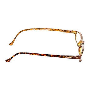 Peepers by PeeperSpecs Women's Skinny Mini Rectangular Reading Glasses, Tortoise, 48 + 3