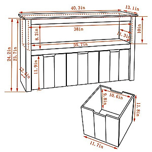 MUPATER Kids Toy Box Organizer Storage Cabinet, Toy Chest with Movable Drawers and Open Storage Cube Shelf, Toy Bins with Wheels for Playroom, Nursery, Reading Nook and Bedroom, White