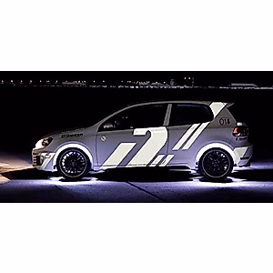 Reflective Gloss Silver White Vinyl Car Wrap Film DIY Roll Easy to Install No-Mess Decal (1ft x 48 Inch)