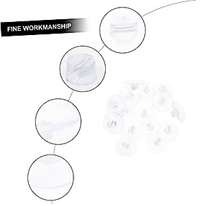 Healeved 20pcs String Open Clamp Suction Cup Desktop Stand Clear Cable Clips Cable Holders for Cords Suction Cup Cable Clips Wall Cable Organizer Mini Shower Caddy Suction Wall Cable Fixer