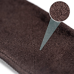 GEX Wig Grip Band Adjustable Wig Comfort Band Headband Flexible Velvet Scarf Wig Comfort Non-Slip Adjustable Fasten Wig Bands With Arch Extra Hold for Women (Brown)