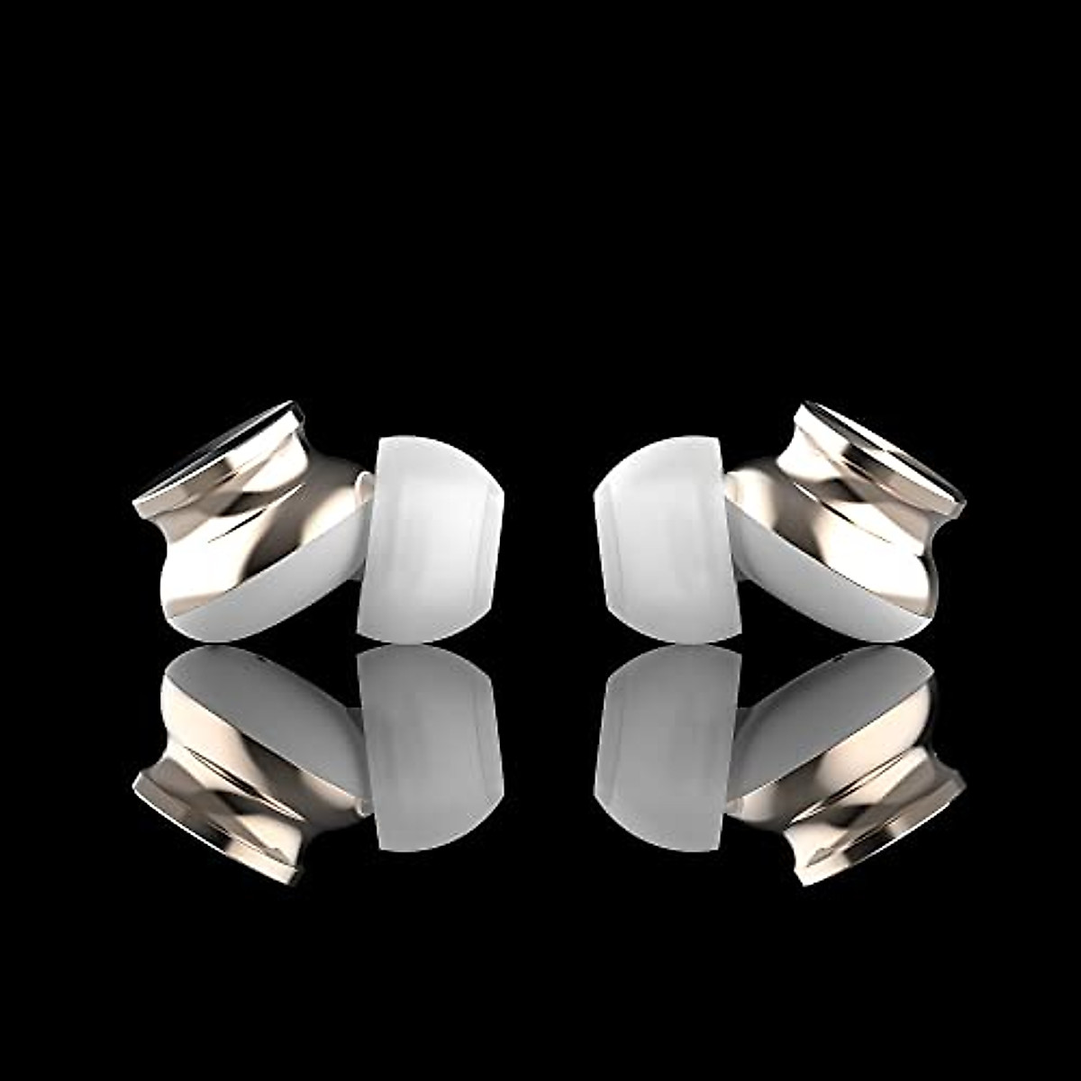 Betron BS10 Earphones Wired in Ear Earbud Headphones Strong Bass Noise Isolating Ear Buds 3.5mm Jack Tangle-Free Cord Compatible with Tablet Laptop iPhone iPad Smartphones (Gold)