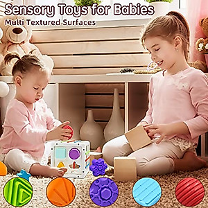 AiTuiTui Baby Montessori Toys for 1 Year Old Boy Girl Gifts, Shape Sorter Sensory Bin 6 12 18 Months Toys, Toddler Travel Fine Motor Skill Activity Learning Toys for Baby 1st Birthday