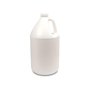 Empty HDPE Bottle, Jug Style, 1 gal, Plastic with Lid (White)
