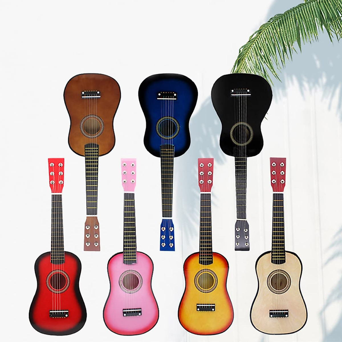 Toyvian 23 Guitar for Kids Ages 5-9 Guitar for Kids Ages 3-5 Kids Acoustic Guitar Beginner Guitar for Adults Ukulele for Beginners Small Birthday Favors for Adults Baby Aldult Bamboo