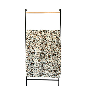 Mebie Baby Harvest Floral Muslin Swaddle, Modern and Neutral Swaddle Blanket for Baby Girl or Boy, Soft Baby Blankets, Newborn Swaddle Blanket, 0-3 Month, Comfy Wrap, Baby Essentials & Gifts