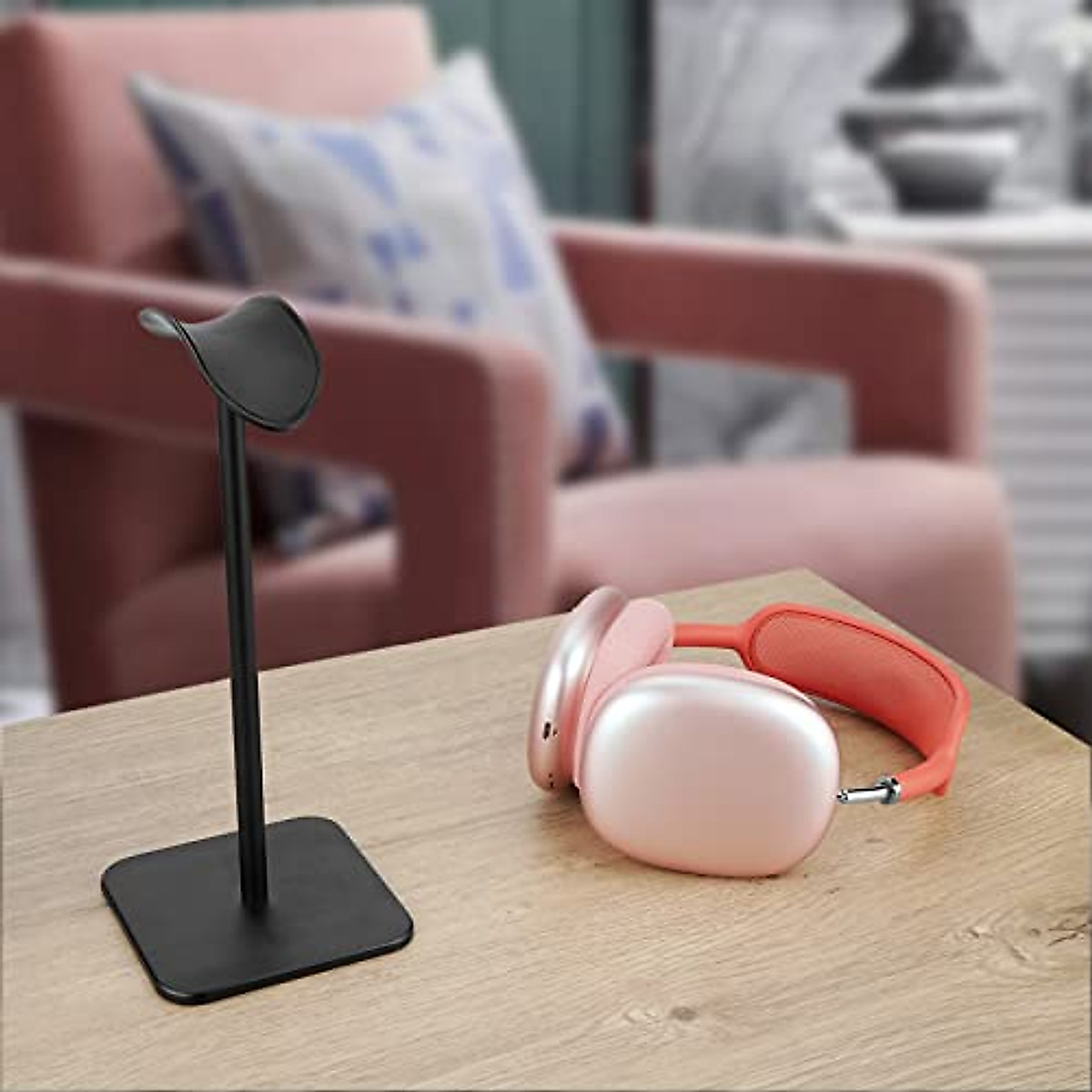 GEEKRIA Aluminum Alloy Headphones Stand for Over-Ear Headphones, Gaming Headset Holder, Desk Display Hanger with Solid Heavy Base Compatible with Sony WH-1000XM5 (Black)