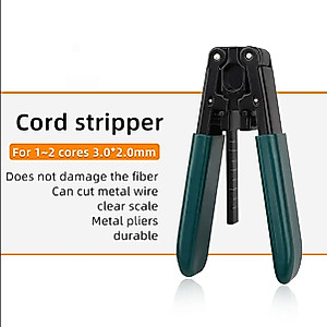 Wokyo FTTH Fiber Optic Termination Tool Kit, Fiber Optical Cable Cold Connection Tool Kit w/FC-6S Fiber Cleaver 10mW Visual Fault Locator Optical Power Meter for CATV Engineering