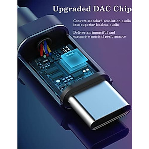 USB C Earphones, DUKABEL USB Type C Headphones with Microphone, 4FT USB C In-Ear Earbuds for Samsung S21 S22 S23 DAC Stereo USB C Wired Earbuds for Android Smartphone Galaxy S20 FE Note 20 Pixel 7 Pro