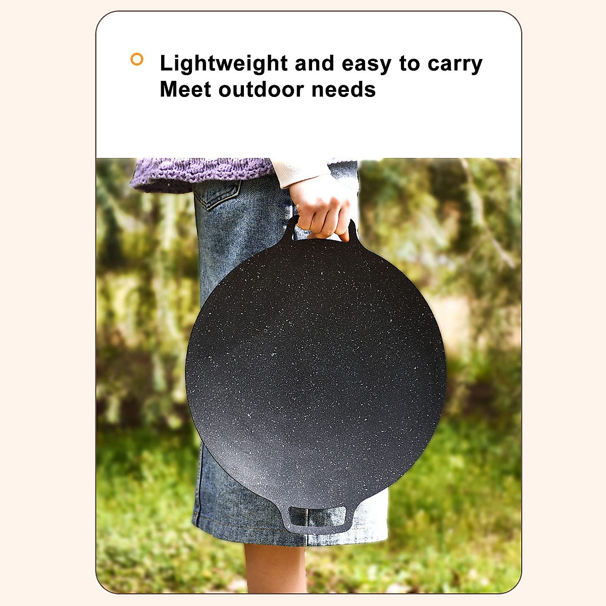 Korean BBQ Grill Pan, Camping Stove and IH Stove Round Griddle with Multi Layers Coating Non-stick Coating frying Pan for Stove Top (Gas Type 33cm)