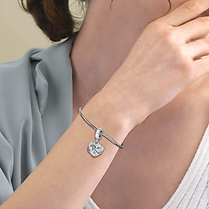 QeenseKc My Best Friend Friendship Charm Heart Infinity Bead for Pandora Bracelet (Aut-173_Fri)