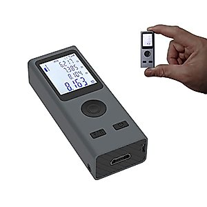 ETEKJOY Mini Laser Distance Measure 131Ft/40M ±2mm Accuracy m/in/ft Meter + Area/Volume/Pythagorean/Horizontal Angle