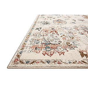 Loloi II Saban Collection SAB-09 Ivory/Multi, Traditional 5'-3" x 7'-6" Area Rug
