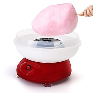 Cotton Candy Machine for Kids - VAlinks Electric Cotton Candy Maker with Splash-Proof Plate, Homemade Sweet for Home Family Birthday Party, Children's Day, Christmas & Wedding, Red