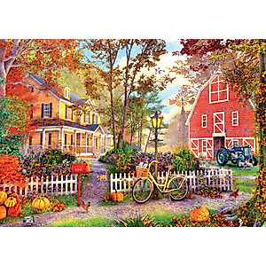 Buffalo Games - Country Life - Autumn Farmhouse - 500 Piece Jigsaw Puzzle