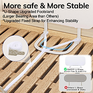 omzer Travel Bed Rails for Toddlers - Foldable Portable Safety Rail with No Drill, Short Bed Rail Guard for Baby Child/Elderly, Height Adjustable for Crib Twin Queen Full King Size Bunk Bed -48 Inch