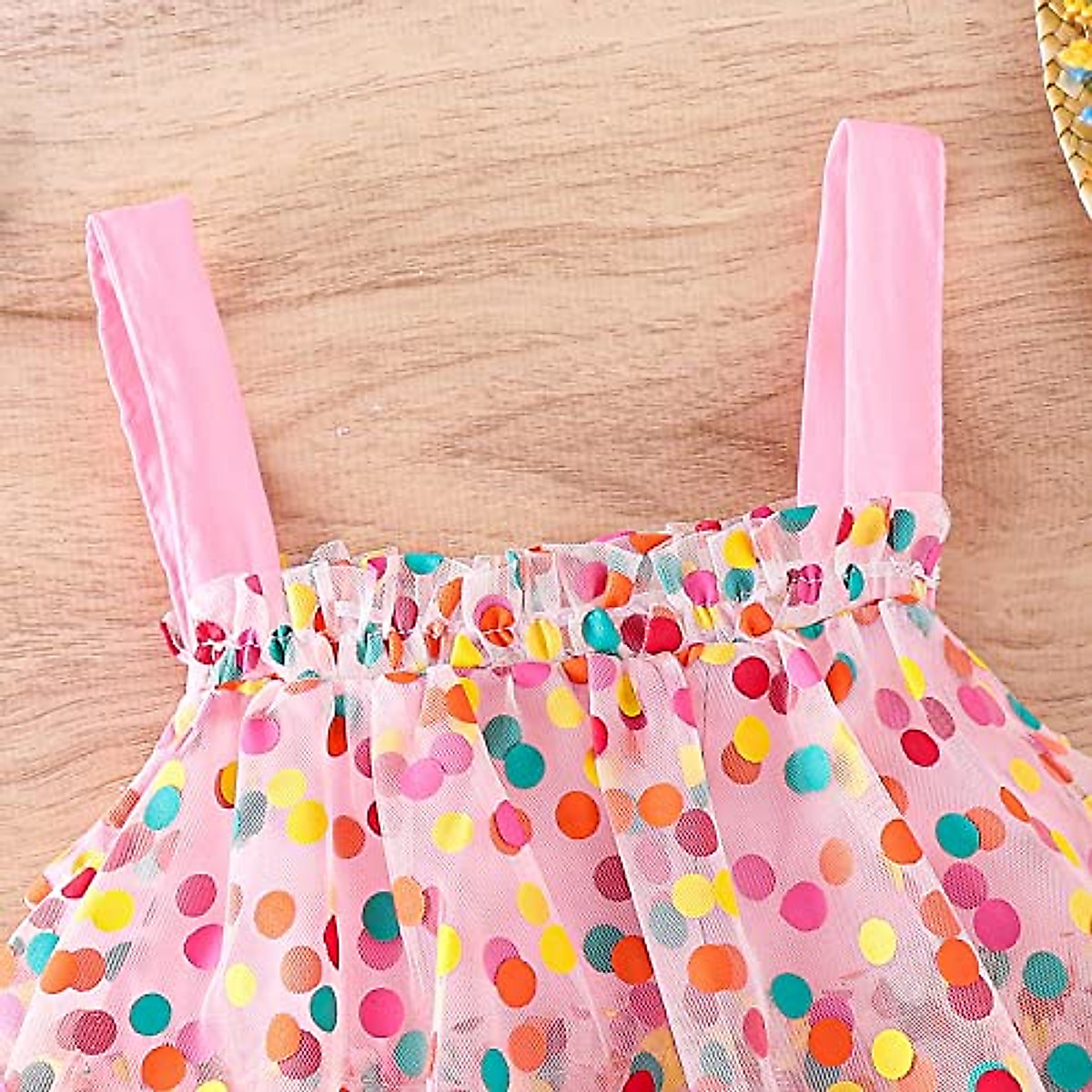 Toddler Baby Girls Summer Fairy Romper Dress Suspender Tutu Tulle Princess Romper Dresses Sundress Clothes Outfit (as1, Age, 3_Years, 4_Years) Pink