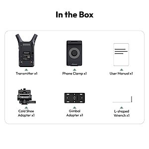Accsoon Wireless Video Transmitter CineView Nano, 5G HDMI Wireless Video Transmission System for DSLR, RS2/RS3/RS3 Pro/Camera Stabilizer, 1TX to 4RX, App Control, Low Latency, Quick Release-Mini Size
