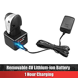 Cordless Electric Scissors with Two Blades, TOOLSPACE Electric Cardboard Cutter Electric Fabric Scissors for Cutting Fabric, 4V Lithium-Ion Rechargeable Battery, Easy Carry and Fast Charging