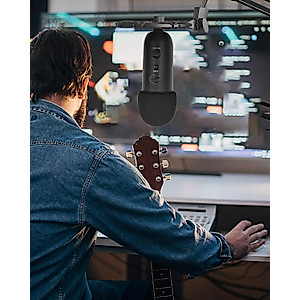 Boseen Microphone Boom Arm Stand for Blue Yeti with Shock Mount Foam Cover, Heavy Duty Boom Scissor Arm Stand for Blue Yeti, Broadcasting and Recording