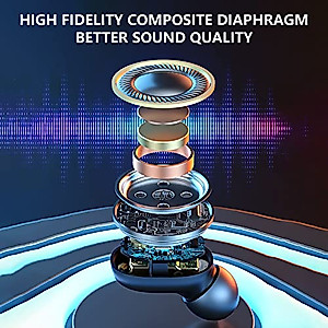 Ke1Clo Sports Bluetooth Wireless Earbuds with LED Power Display, 8H Playback in-Ear Earbuds with Mic, HiFi Stereo, Magnetic Charging, Suitable for Commute, Work