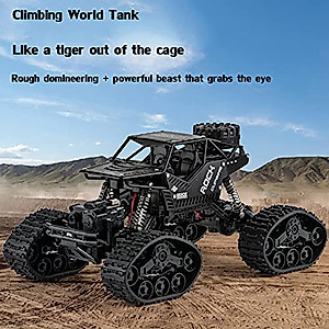 2 in 1 Remote Control Car, 1:14 Scale Remote Control Car, 4WD Dual Motors LED Headlight Rock Crawler, All Terrains Electric Toy Off Road RC Monster Vehicle Truck for Boys Kids and Adults (black)