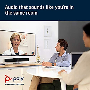 Poly Studio - 4K USB Video Conference System (Polycom) - Camera, Microphone, and Speaker Bar for Small & Medium Conference Rooms - Presenter Tracking, NoiseBlock AI, Autoframing - Teams/Zoom Certified