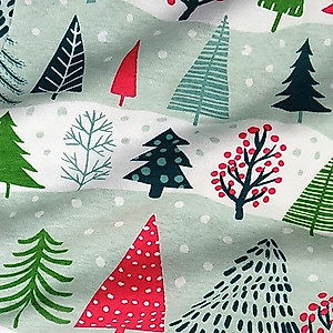 HonestBaby Family Matching Holiday Pajamas Organic Cotton for Men, Women, Kids, Toddlers, Baby Boys, Girls, Unisex Pets , Feelin' Pine, 2T