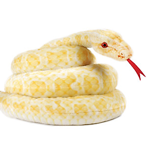 TigerHart Alba The Albino Burmese Python - 100 Inch Long Stuffed Animal Plush Snake