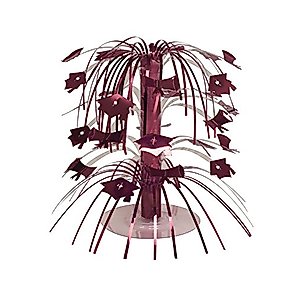 Creative Converting Graduation Centerpiece, One Size, Burgundy